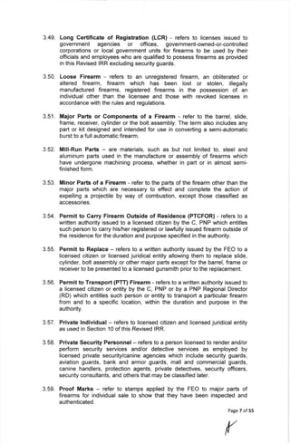 RA 10591 IRR 2018 | PDF