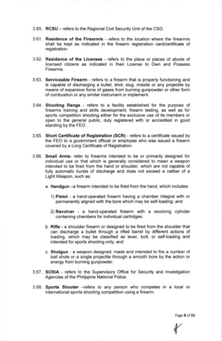 RA 10591 IRR 2018 | PDF
