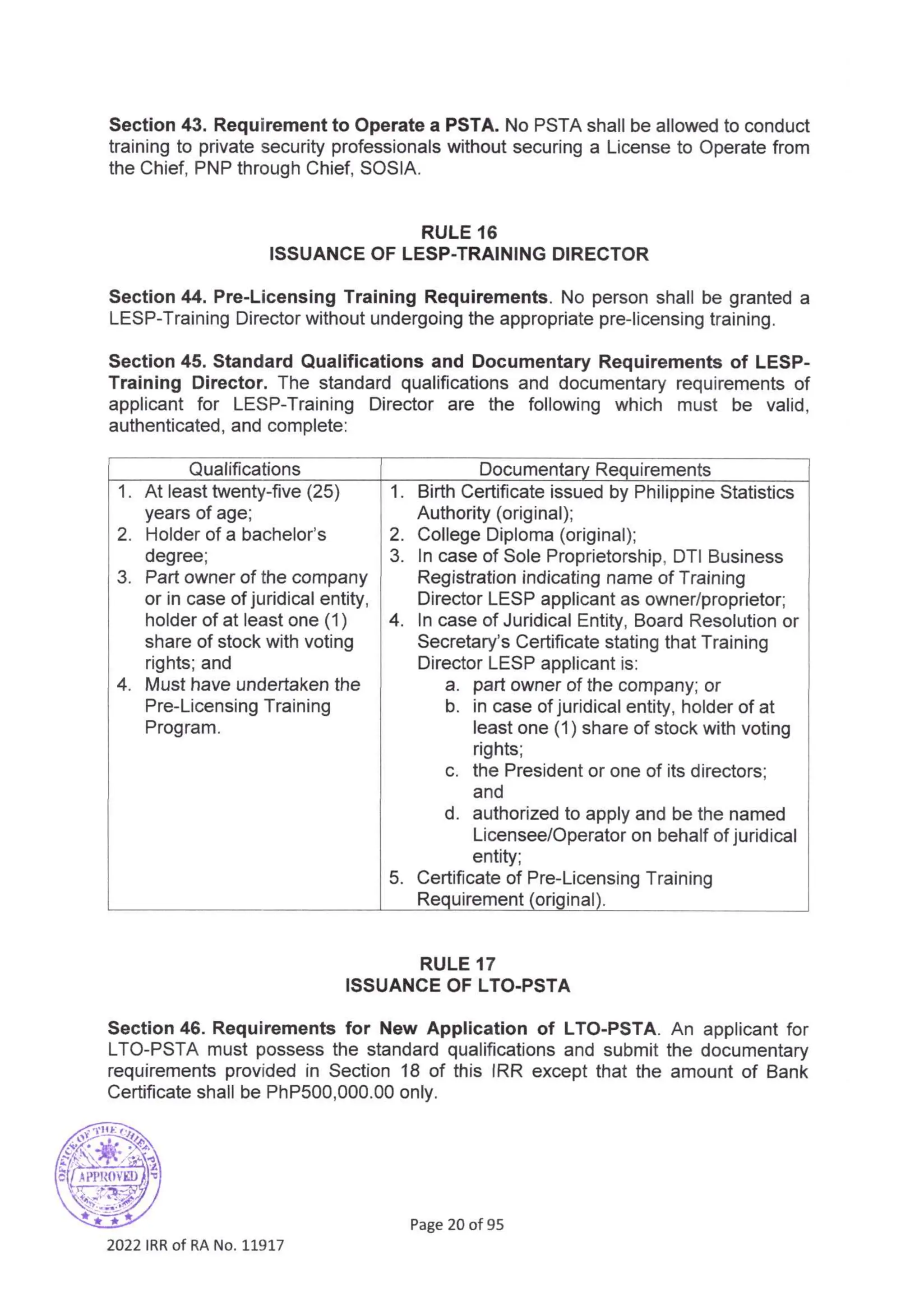 Approved IRR RA 11917.pdf | Healthy Living