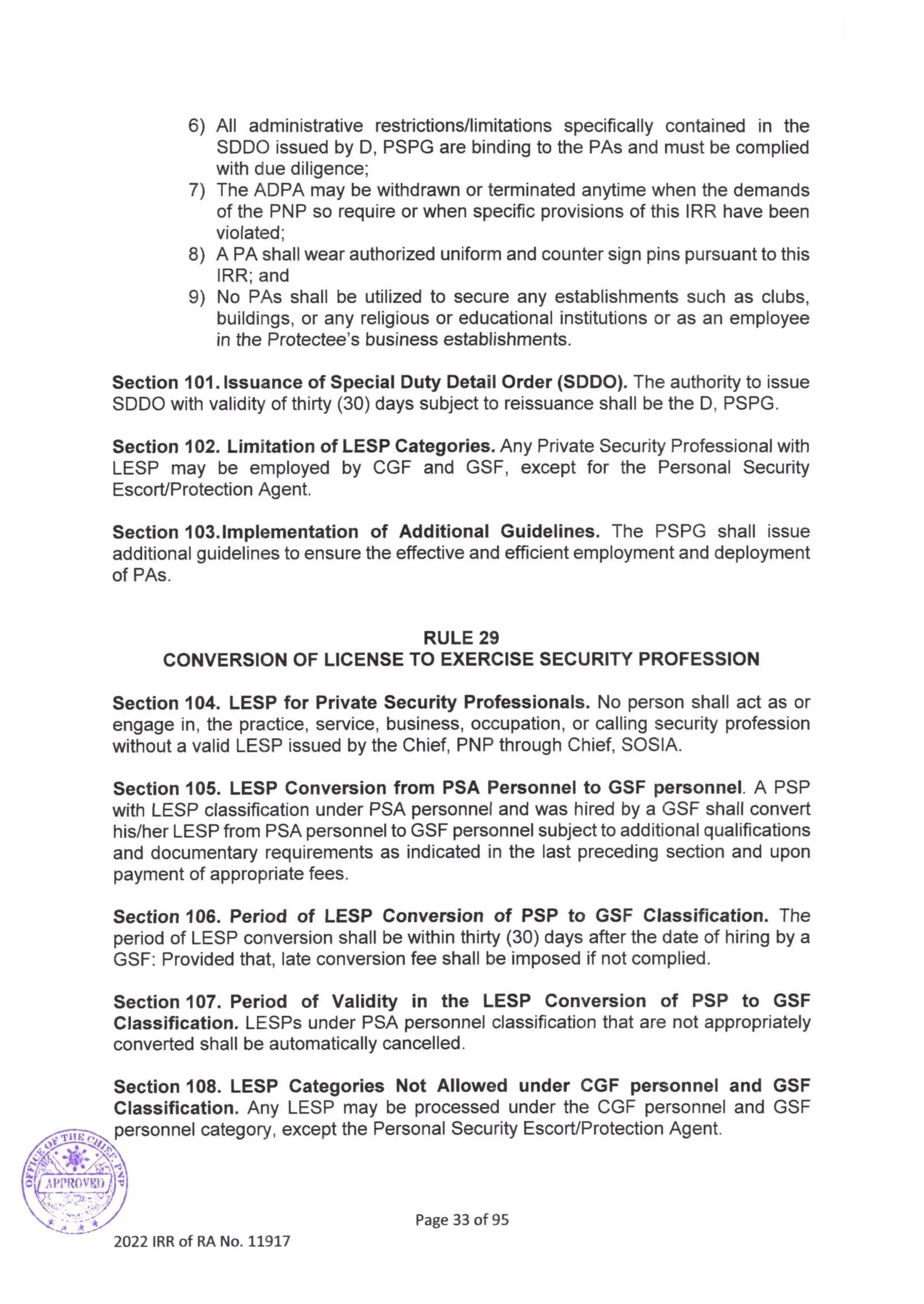 Approved IRR RA 11917.pdf | Healthy Living