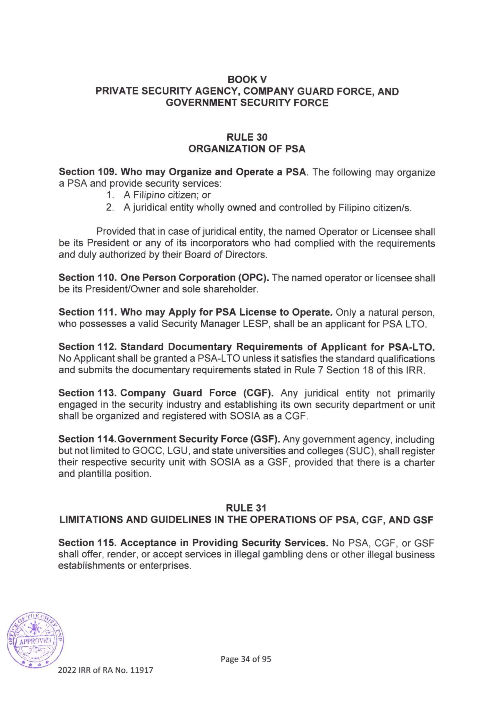 Approved IRR RA 11917.pdf | Healthy Living