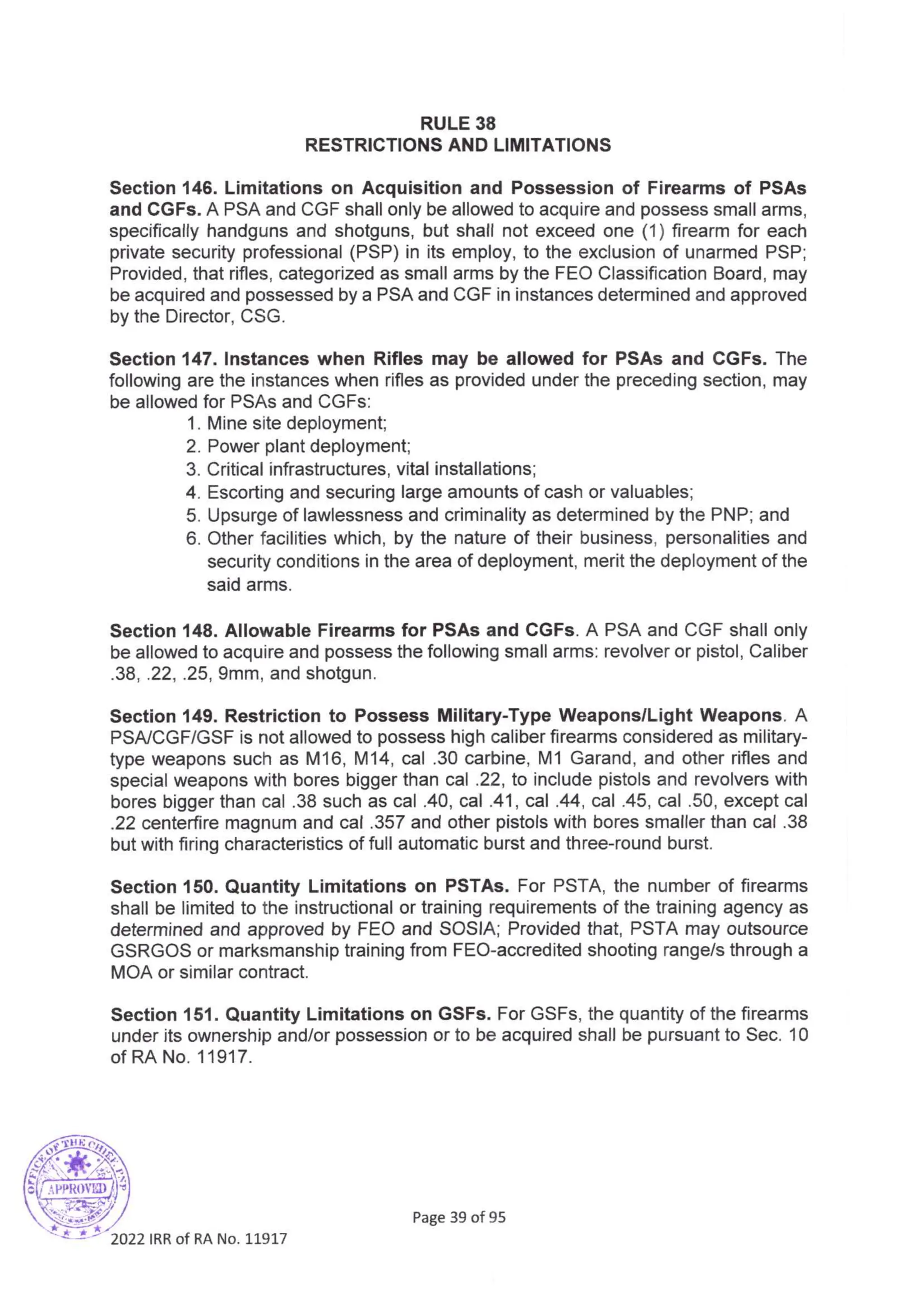 Approved IRR RA 11917.pdf | Healthy Living