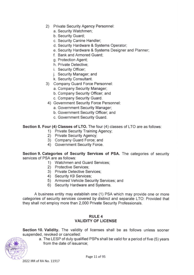 Approved IRR RA 11917.pdf | Healthy Living