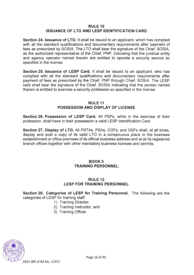 Approved IRR RA 11917.pdf | Healthy Living