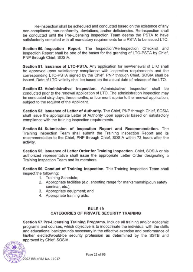 Approved IRR RA 11917.pdf | Healthy Living