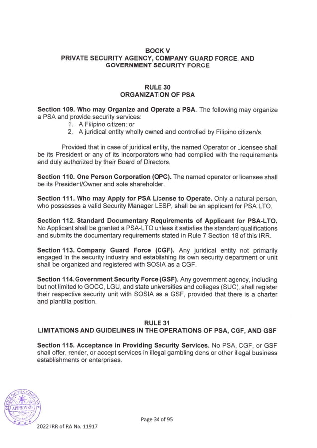 Approved IRR RA 11917.pdf | Healthy Living