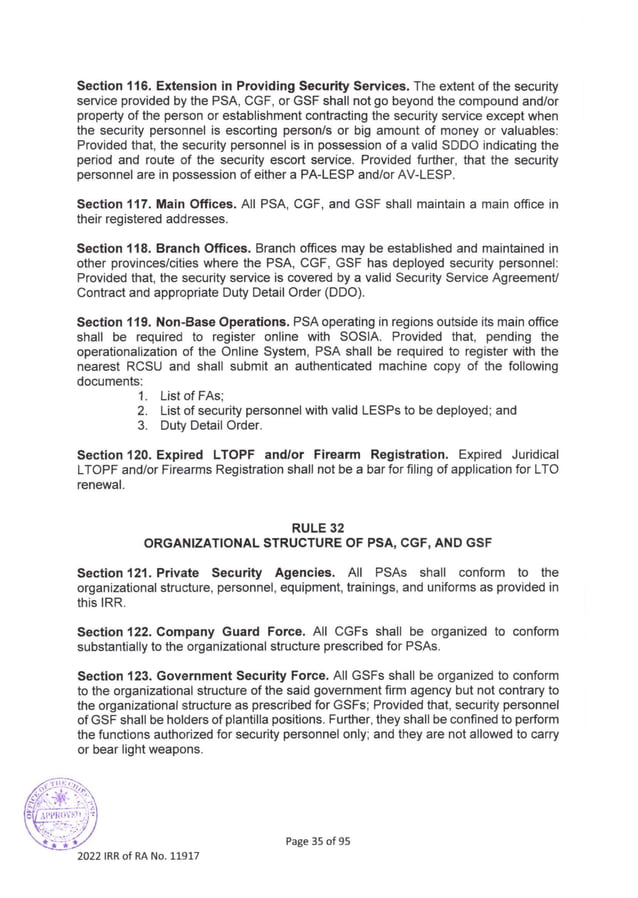 Approved IRR RA 11917.pdf | Healthy Living