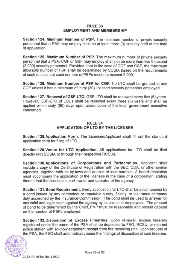 Approved IRR RA 11917.pdf | Healthy Living