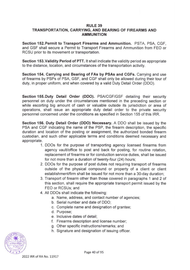 Approved IRR RA 11917.pdf | Healthy Living