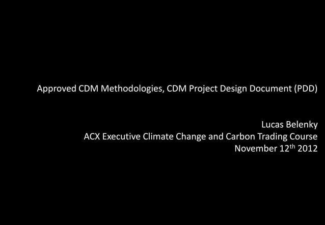Approved Methodologies and CDM Project Design Document | PDF