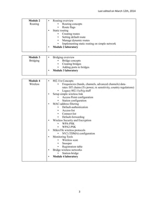 Approved MikroTik training programs and certificates outlines | PDF ...
