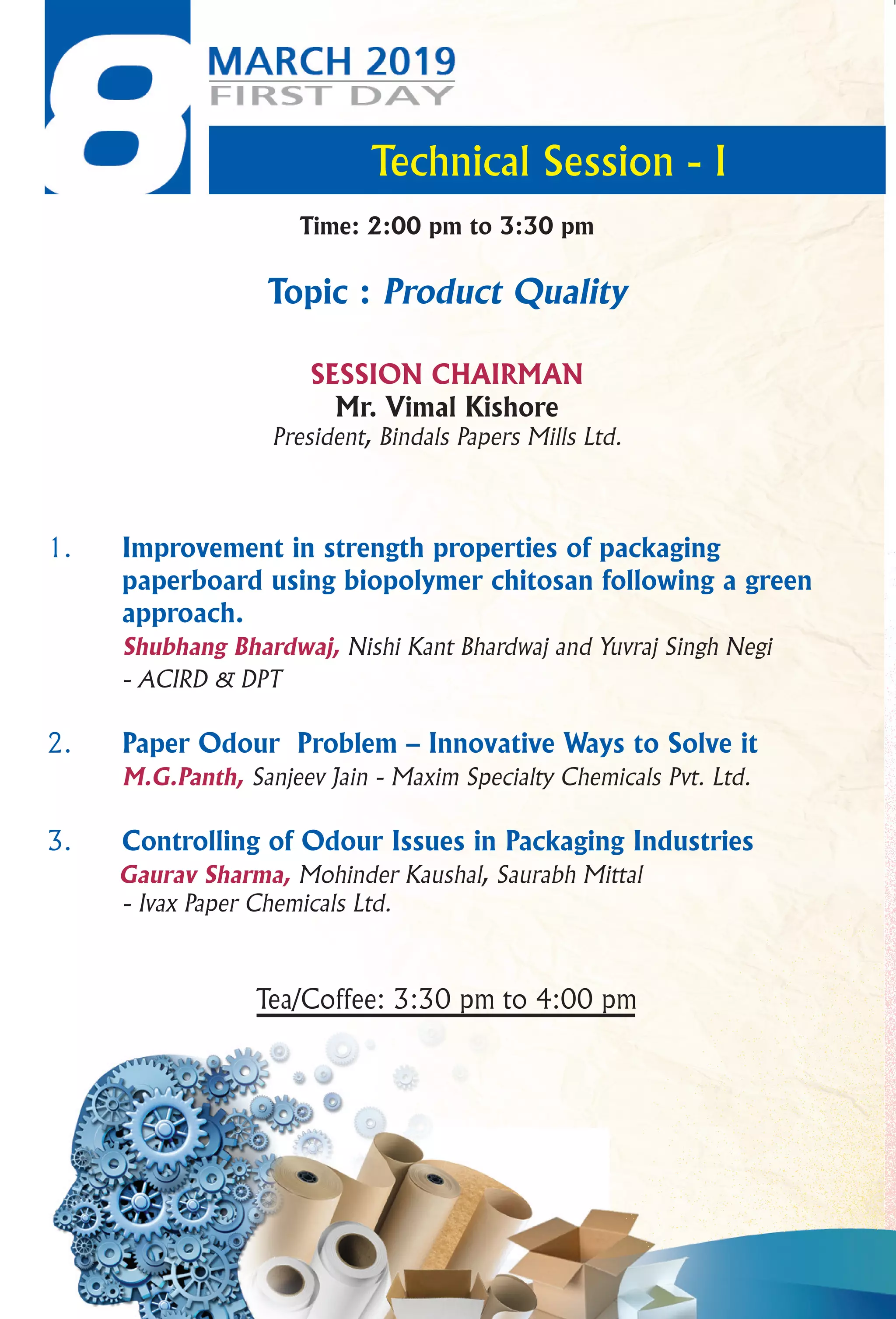 DETAILED PROGRAMME OF IPPTA AGM & SEMINAR 2019 | PDF