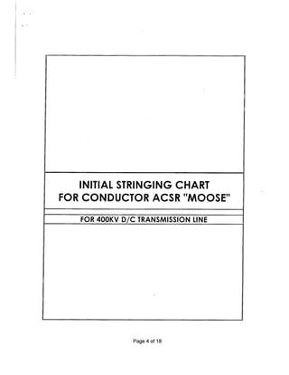 Stringing Chart for 400 KV D/C Quad Transmission Line | PDF