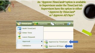 Approving and dissaproving time cards | PPT