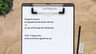 Approving and dissaproving time cards | PPT