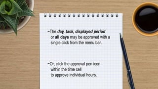Approving and dissaproving time cards | PPT