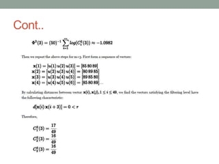 Introduction to Approximate entropy | PPTX