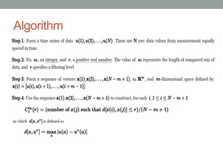 Introduction to Approximate entropy | PPTX