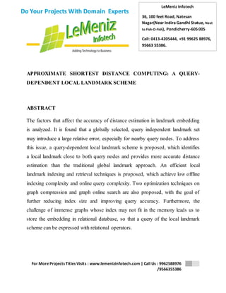 Approximate shortest distance computing | DOCX