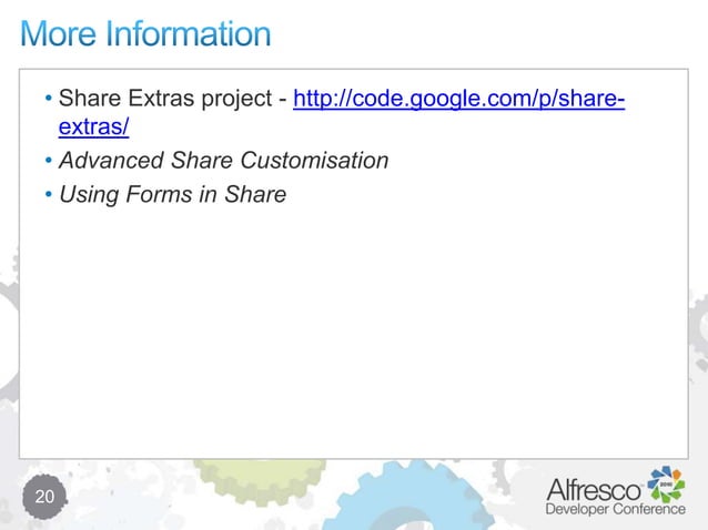 Quickly Customizing Alfresco | PPT