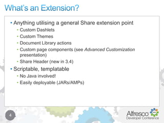 Quickly Customizing Alfresco | PPTX | Web Design and HTML | Internet
