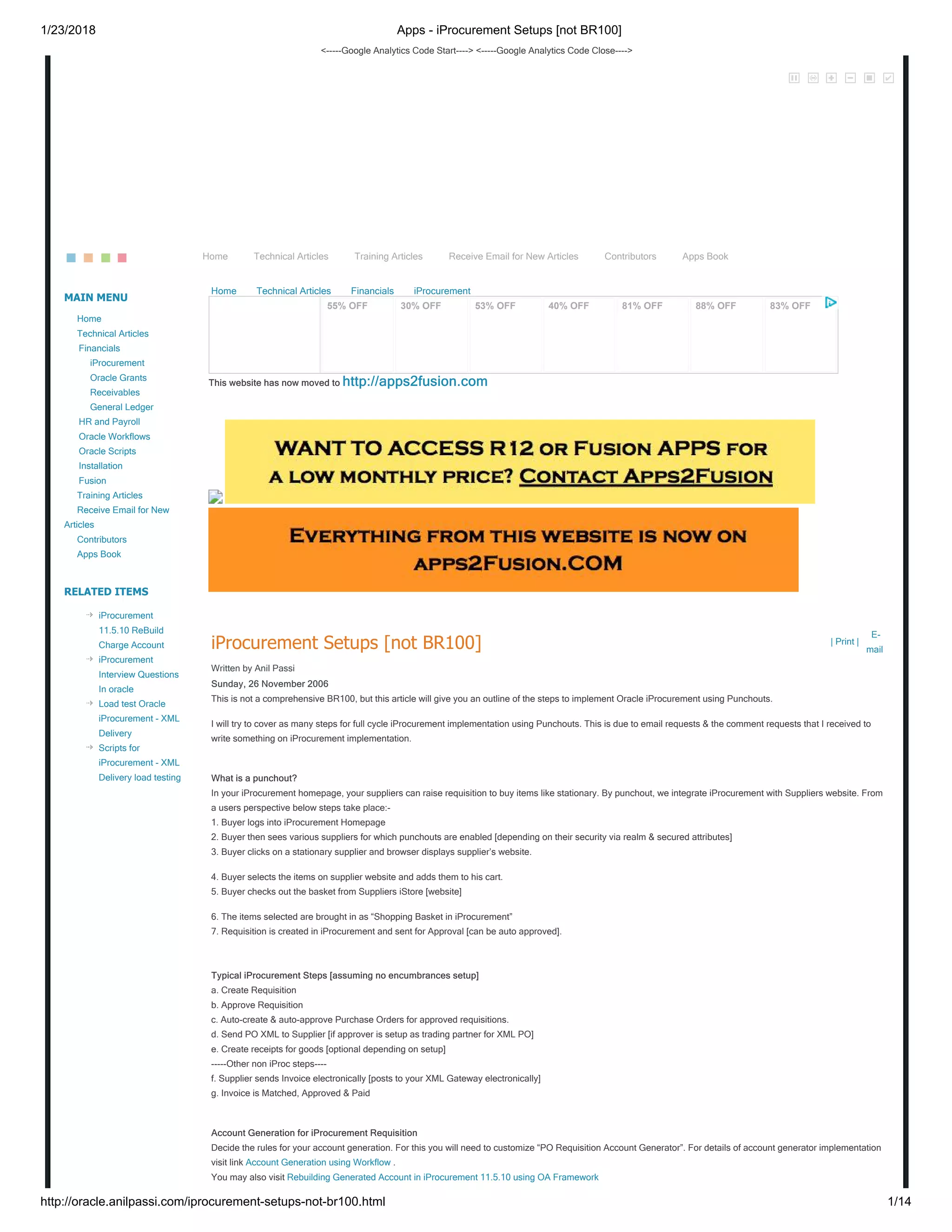 Apps i procurement setups [not br100] | PDF