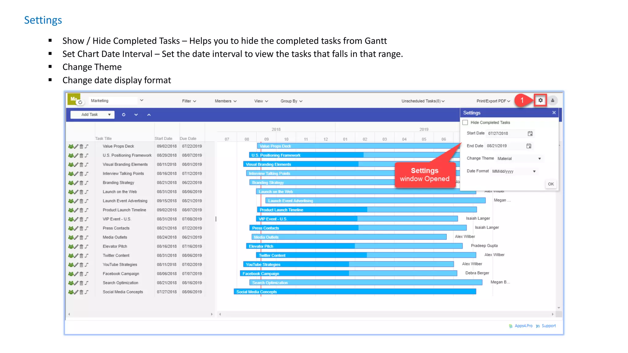 Apps4.Pro Planner Gantt chart (Chrome extension) | PPTX