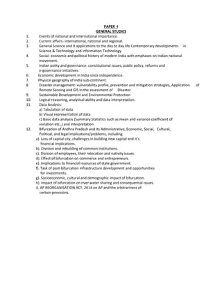 Appsc aee syllabus | PDF
