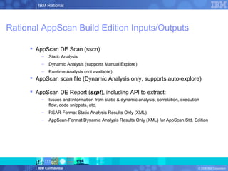 IBM Rational AppScan Technical Overview | PPT
