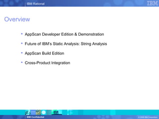 IBM Rational AppScan Technical Overview | PPT