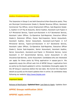 Appsc group 1 & 2 notifiacation | PDF