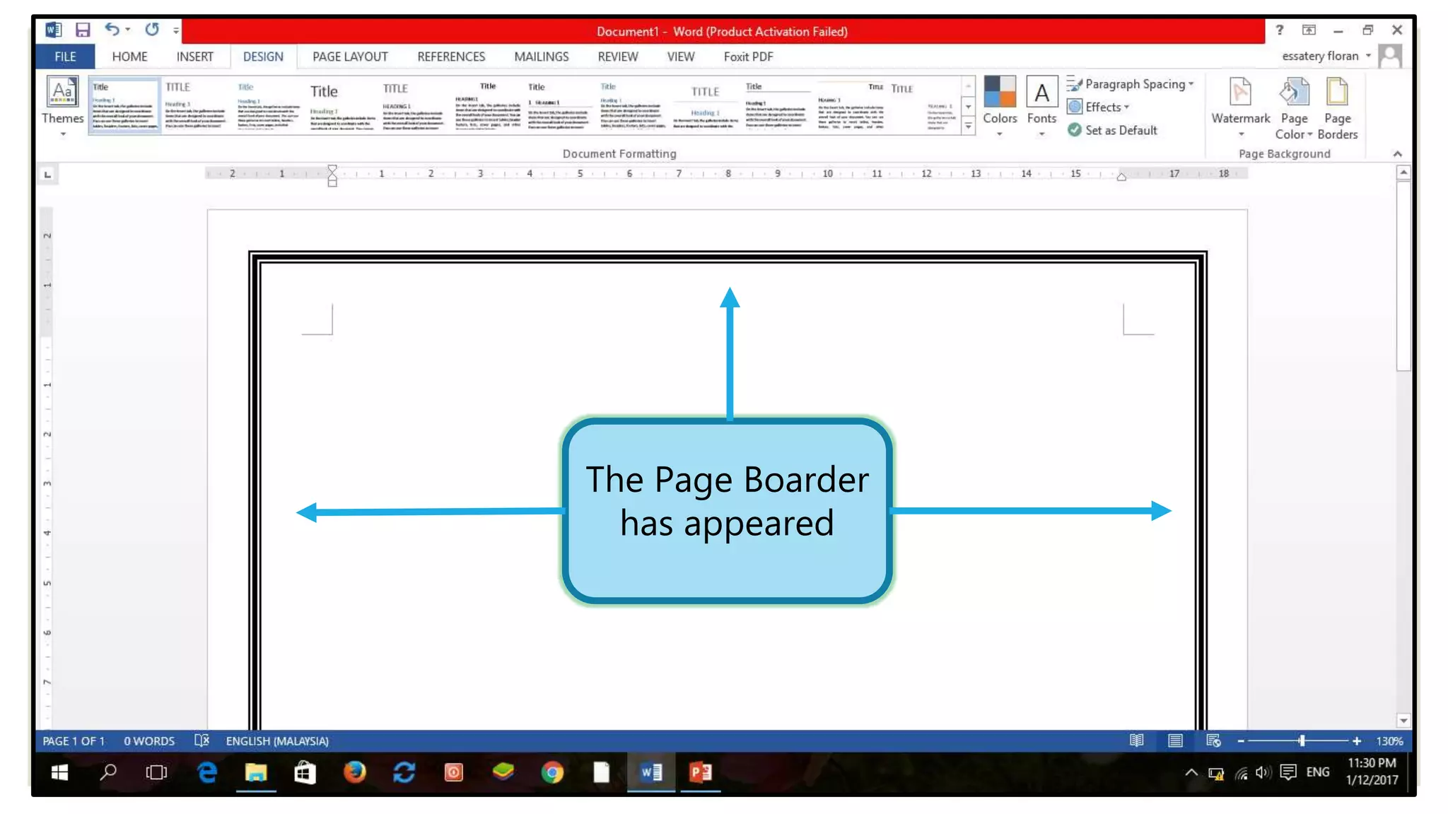 Appscon 3 how to insert page boarders in microsoft word | PPTX
