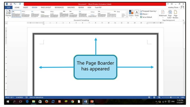 Appscon 3 how to insert page boarders in microsoft word | PPTX