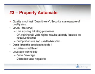 Applicaiton Security - Building The Audit Program | PDF | Web Development | Internet