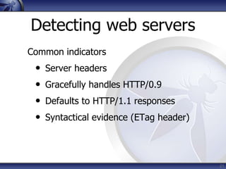 HTTP FIngerprinting - The next generation (OWASP AppSec APAC 2012) | PPTX | Web Development ...