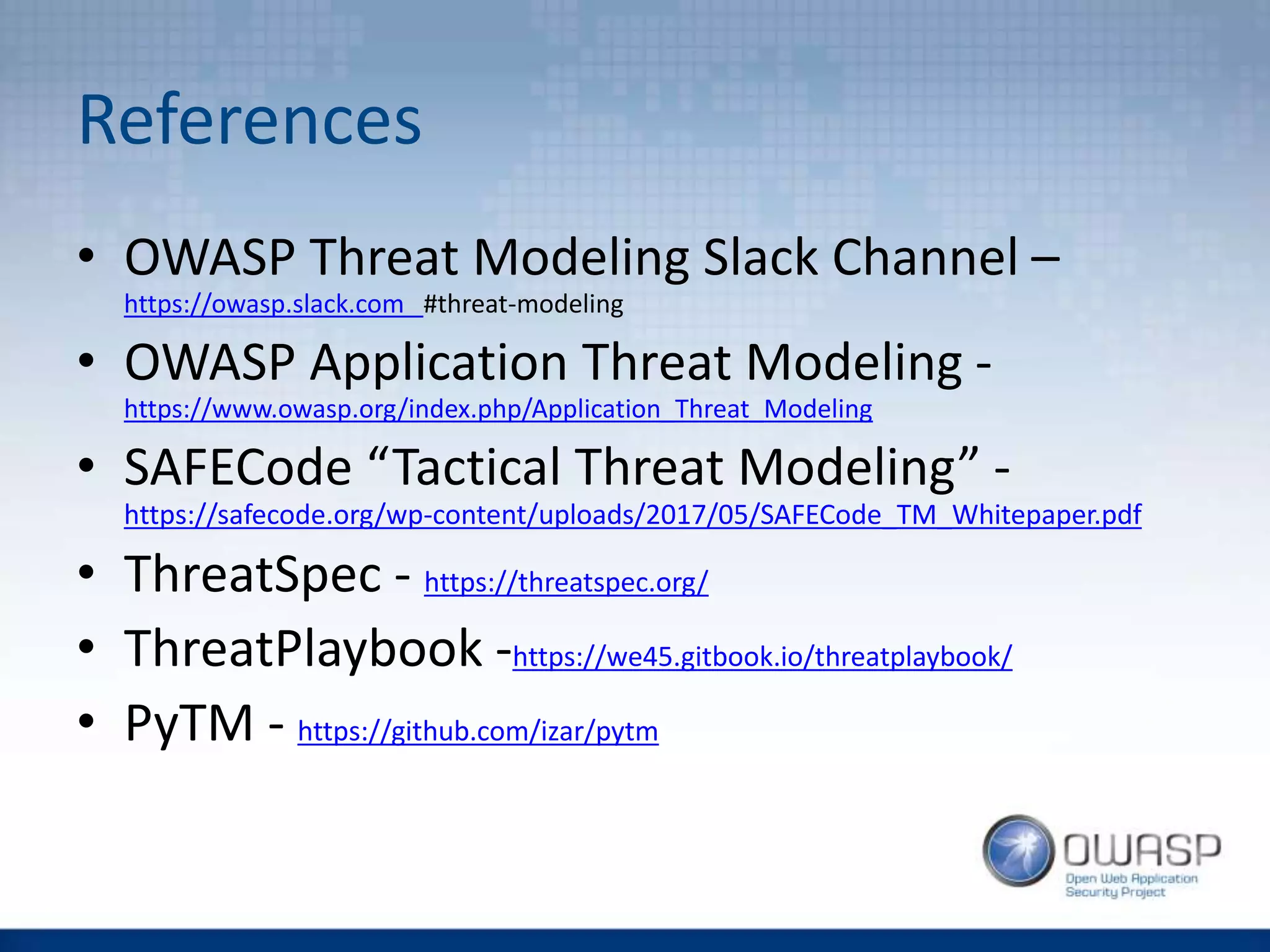 "Threat Model Every Story": Practical Continuous Threat Modeling Work for Your Team | PPTX