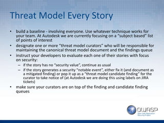 "Threat Model Every Story": Practical Continuous Threat Modeling Work ...