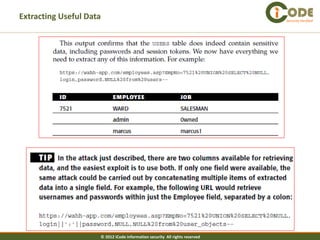 Appsec SQL injection case study | PPT