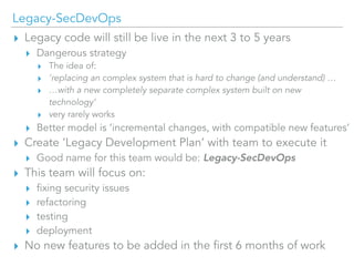 Legacy-SecDevOps (AppSec Management Debrief) | PPT