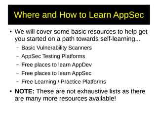 CiNPA Security SIG - AppSec Presentation | PPT