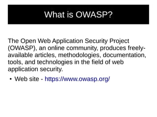 OISF - AppSec Presentation | ODP