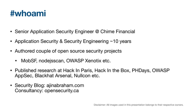 AppSec PNW: Android and iOS Application Security with MobSF | PDF
