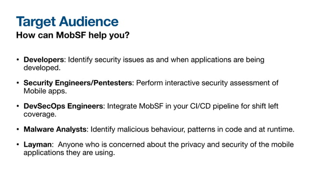 Appsec Pnw Android And Ios Application Security With Mobsf Pdf