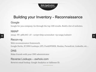 Web Application Vulnerability Management | PPTX