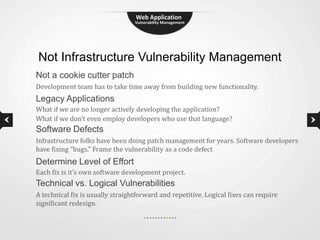 Web Application Vulnerability Management | PPTX