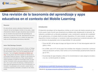 Apps educativas y taxonomía del aprendizaje en Mobile Learning | PDF