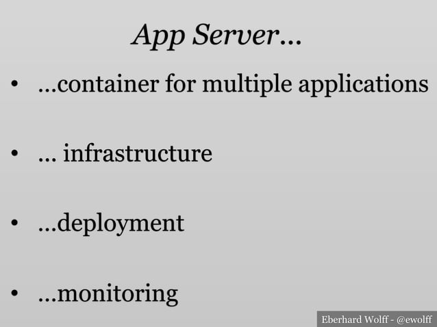 Java Application Servers Are Dead! - Short Version | PPT