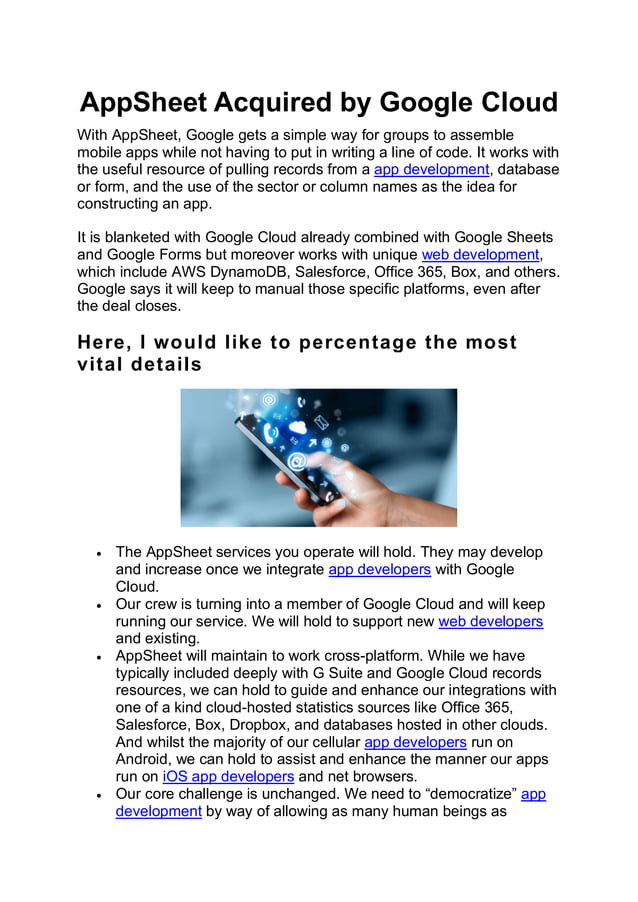 AppSheet Acquired by Google Cloud.pdf