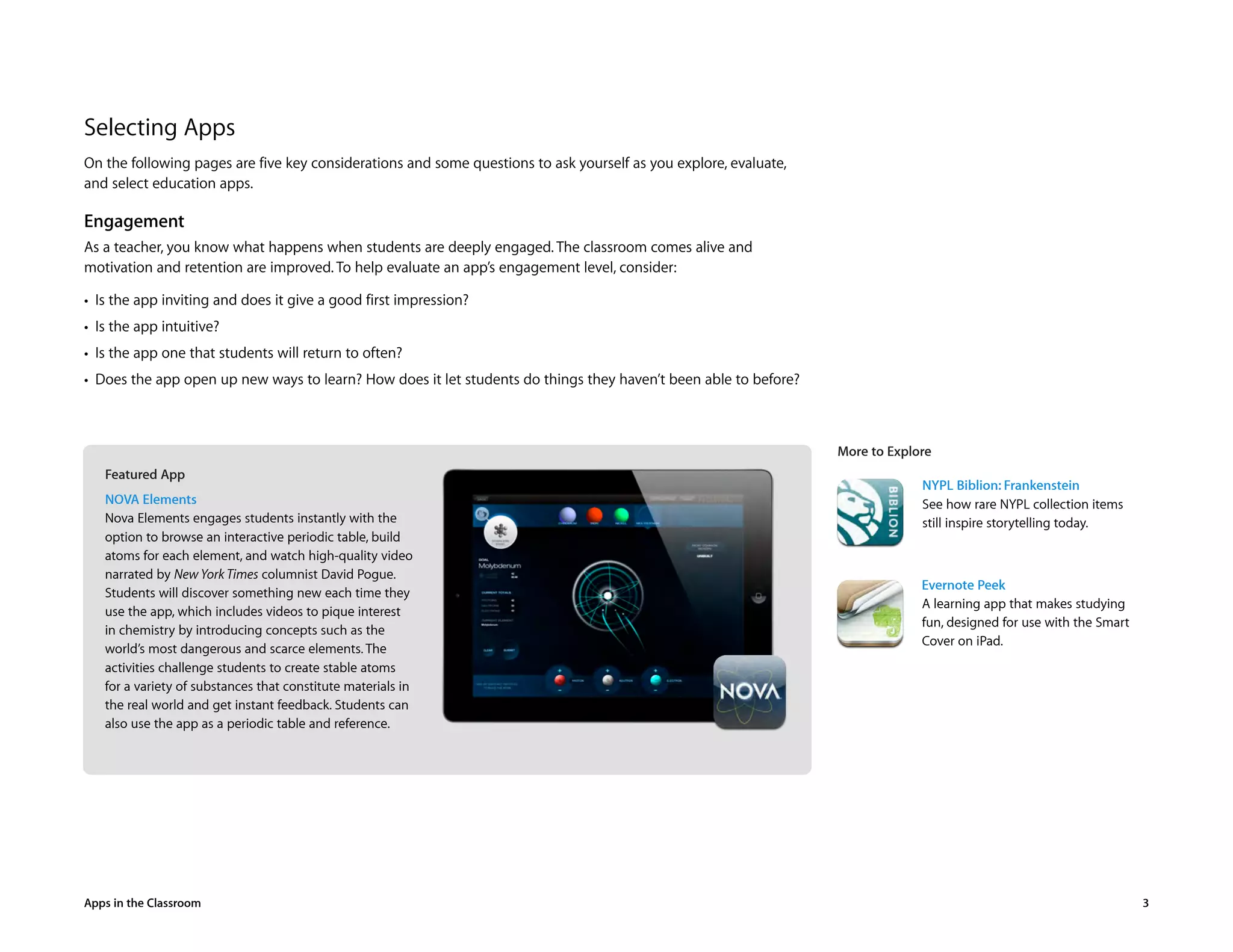 Apps in the classroom apple | PDF