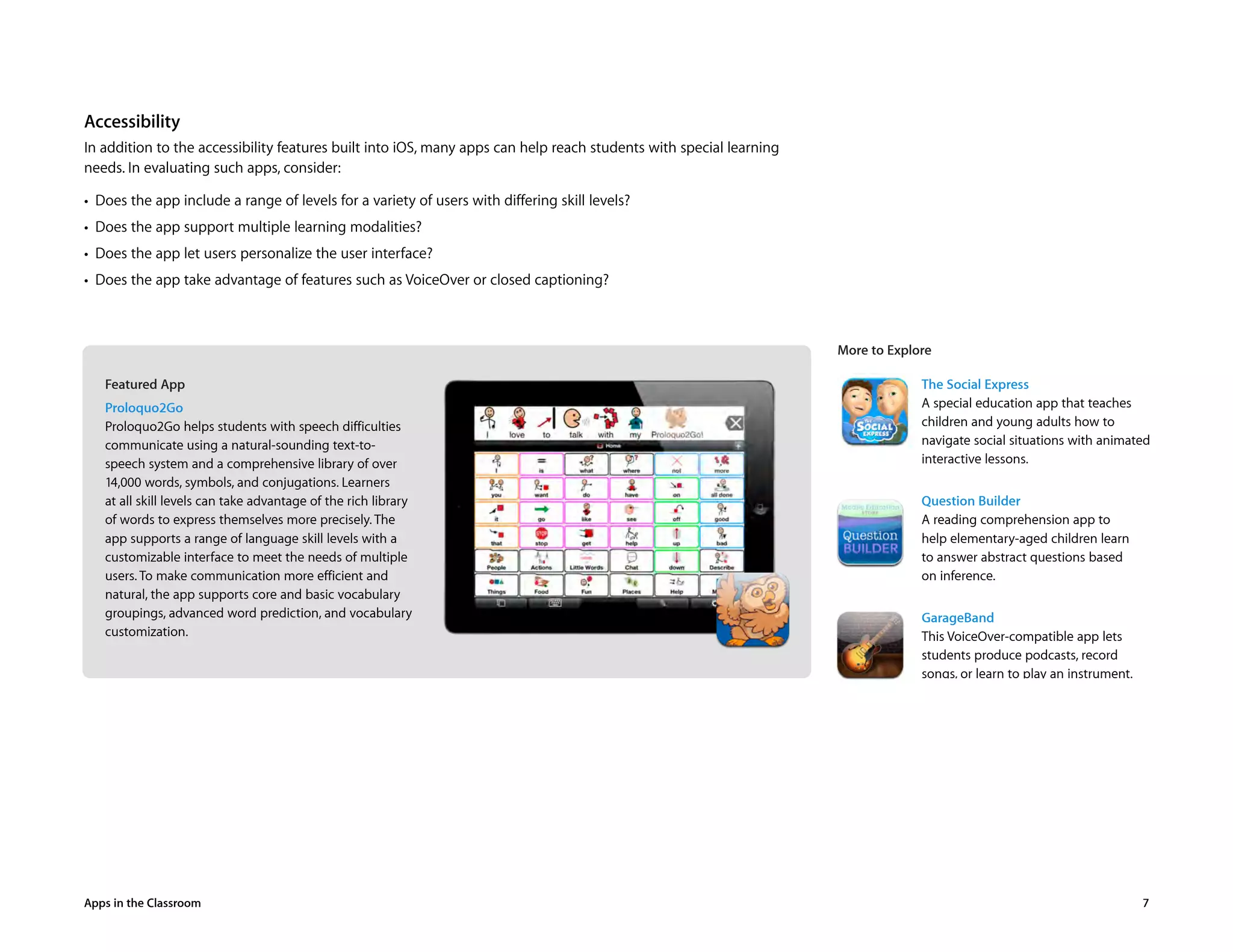 Apps in the classroom apple | PDF